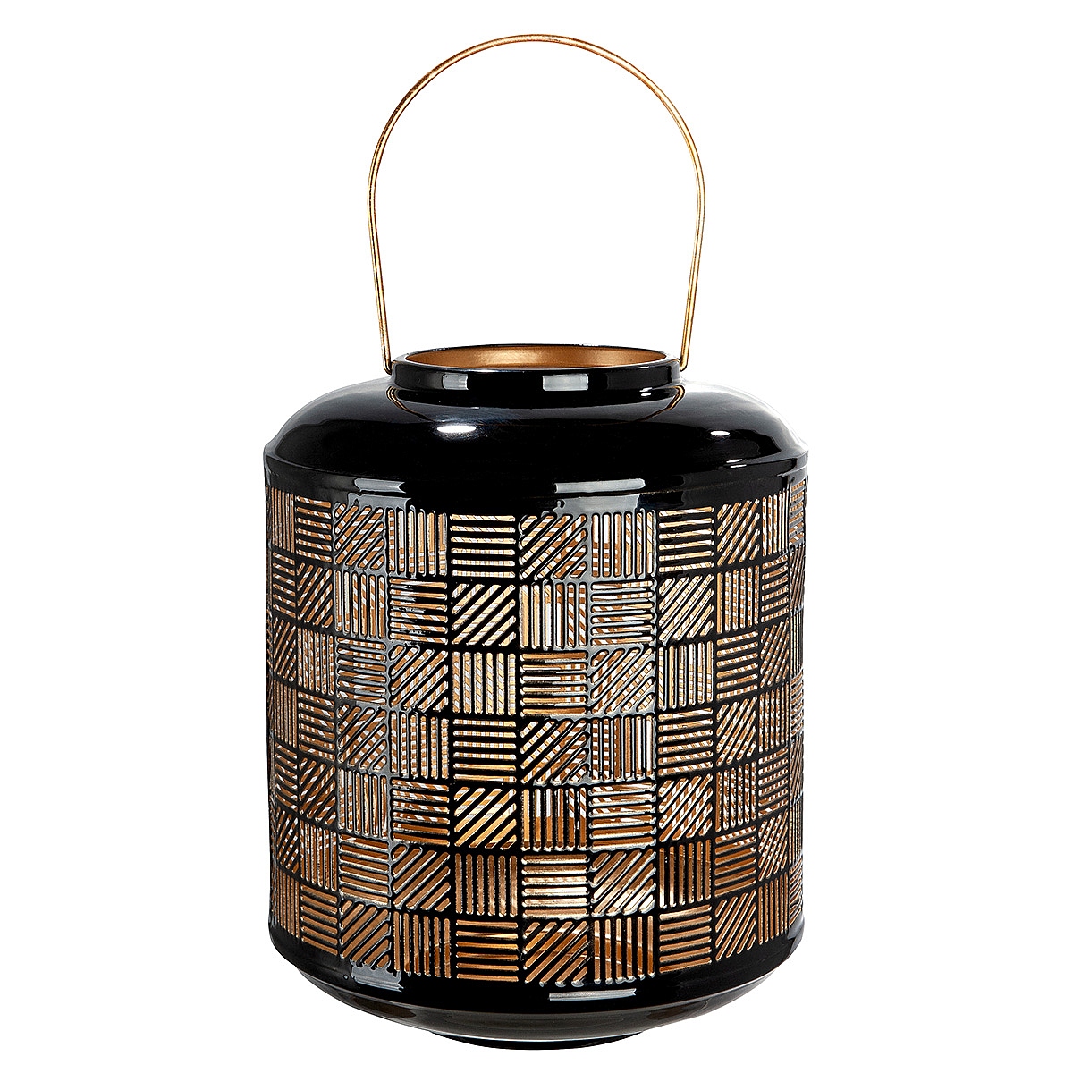 Φανάρι Μαύρο Μέταλλο 28cm - Decoshop