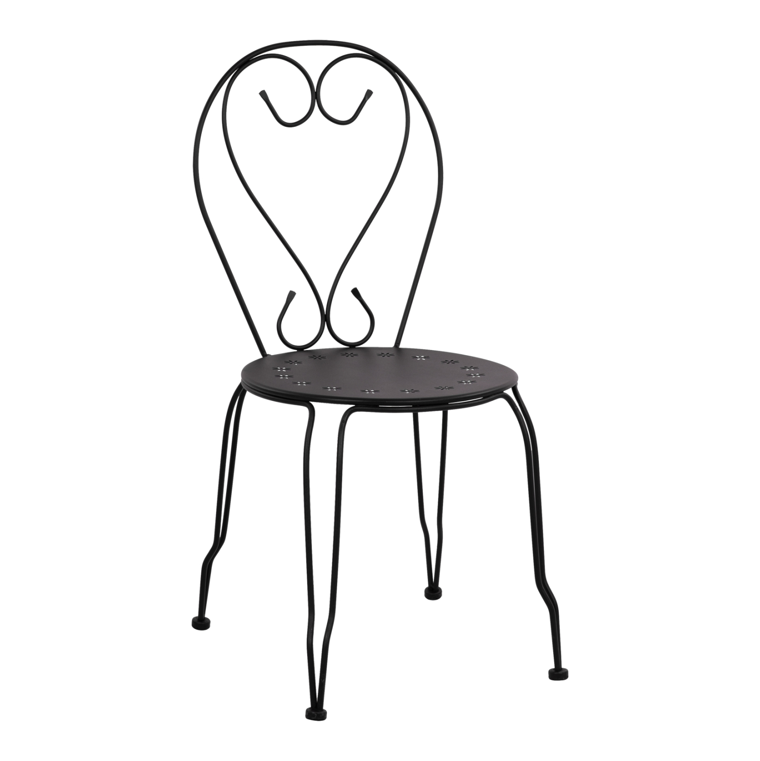 ΚΑΡΕΚΛΑ ΜΕΤΑΛΛΙΚΗ AMORE ΜΑΥΡΗ 42x48x90 εκ. HM5007.11 - Decoshop